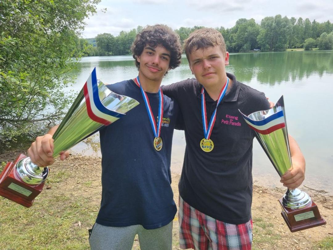 Abel et Valentin Champion de France U15 – MTL Pêche